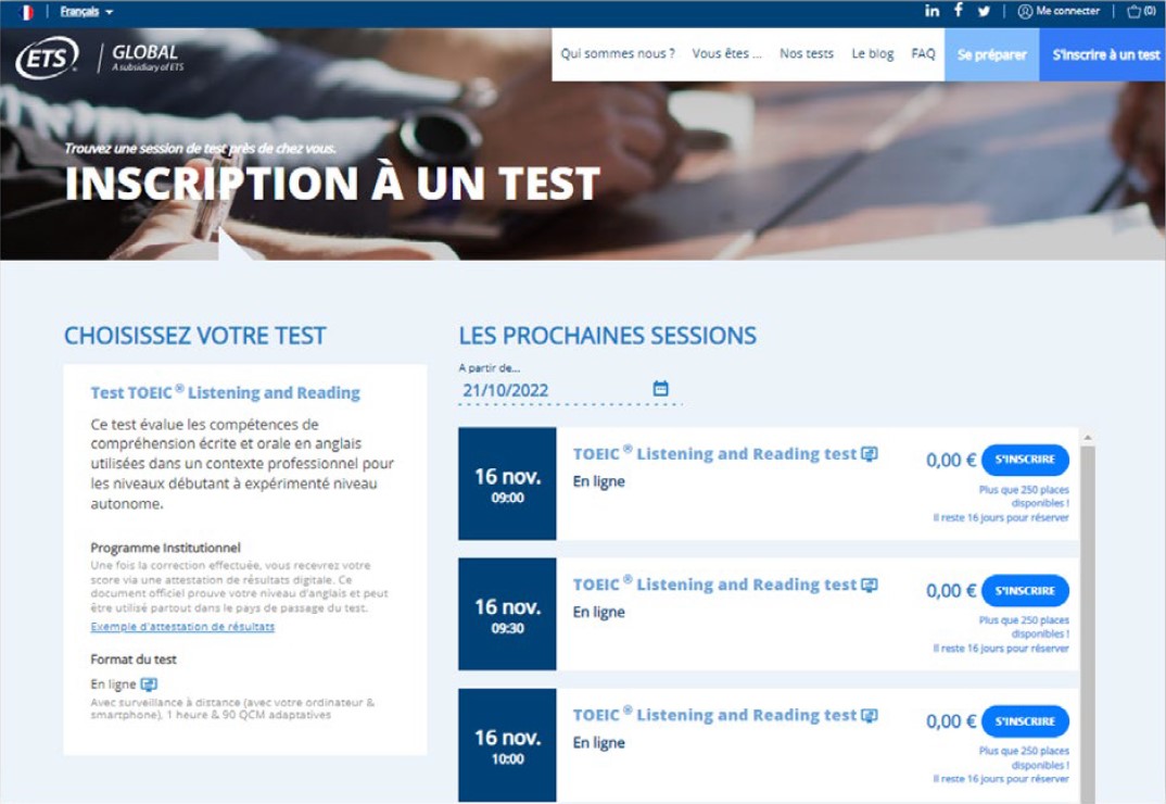ETS Global propose désormais le Toeic surveillance à distance - Forlango